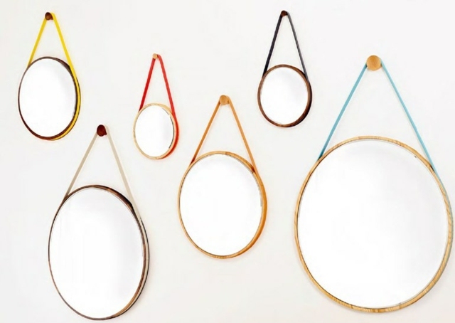 Comment accrocher miroir rond avec sangle