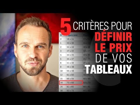 Comment choisir le prix d'un tableau