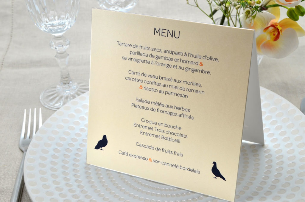 Comment faire un menu pour un mariage