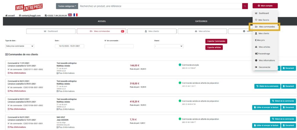 Comment gérer les commandes clients