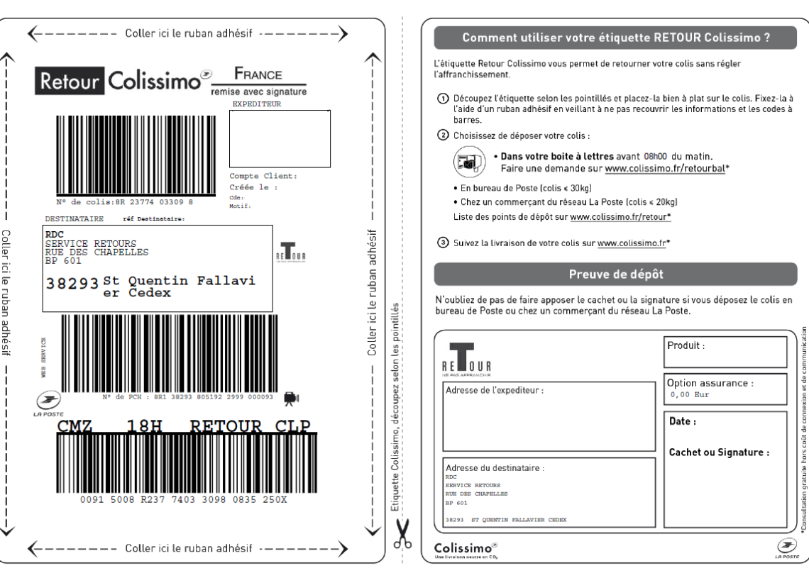 étiquette de retour colissimo – Maison Bonte : Votre Guide & Magazine Décoration, Maison, Déco ...