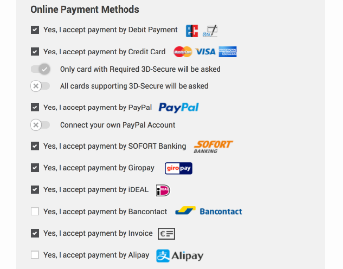 Quels sont les modes de paiement
